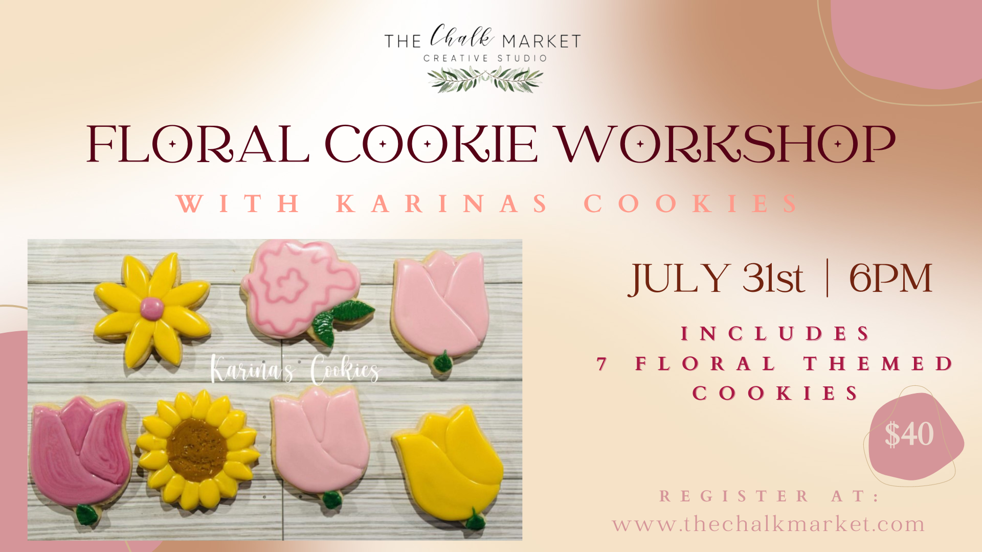 Flower Cooking Decorating featuring Karina’s Cookies | The Chalk Market